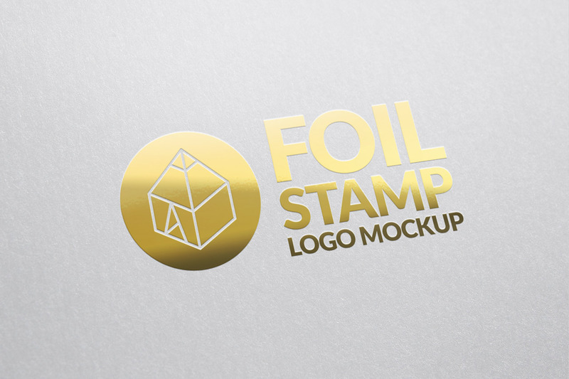 Foil Stamp Gold Logo Mock-Up #258552 - TemplateMonster