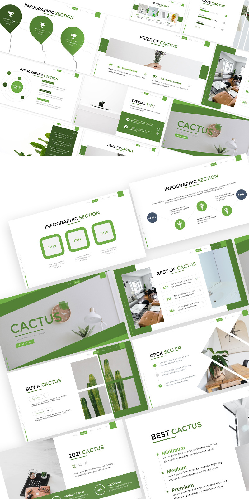 Cactus Creative Google Slides Template - TemplateMonster