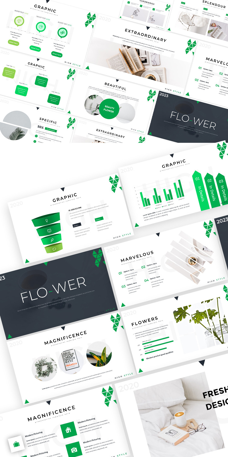 Flower Style Google Slides Template #269414 - TemplateMonster
