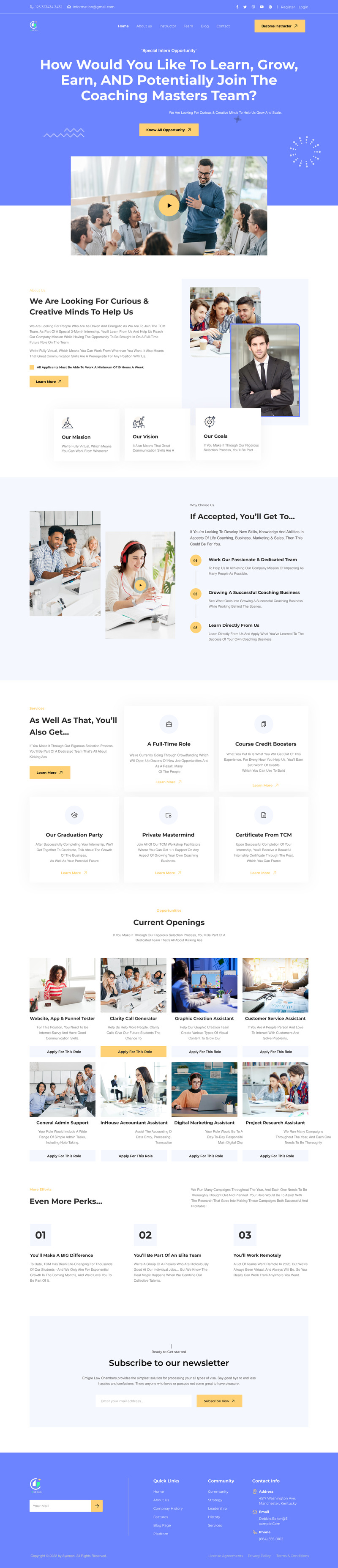Education Platform Website ui template - TemplateMonster