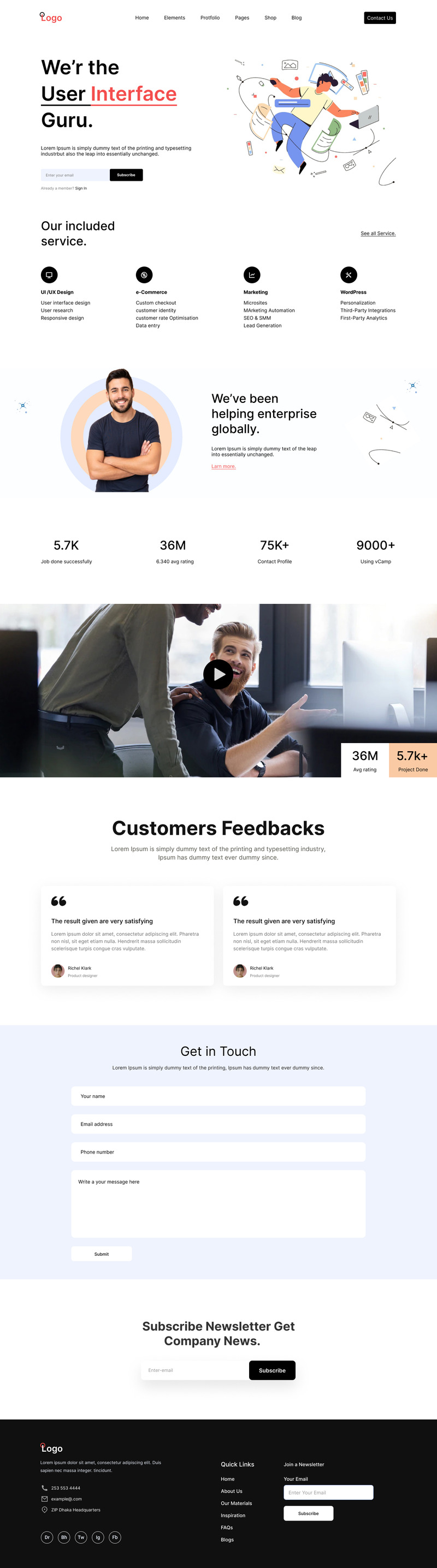 Design Agency UI Figma Template #301787 - TemplateMonster