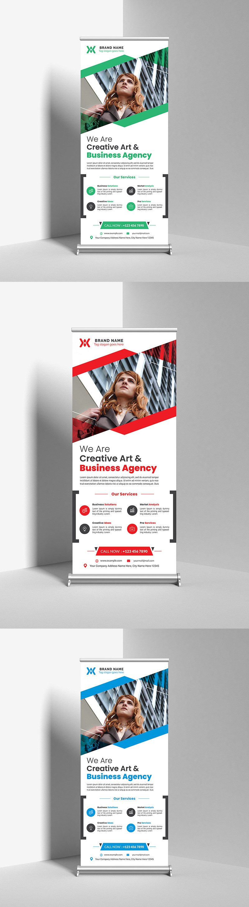Roll Banner Creative Agency | Corporate Identity Template