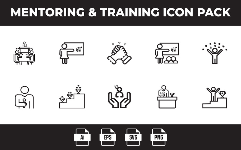 Mentoring & Training Icon Pack-1 - TemplateMonster