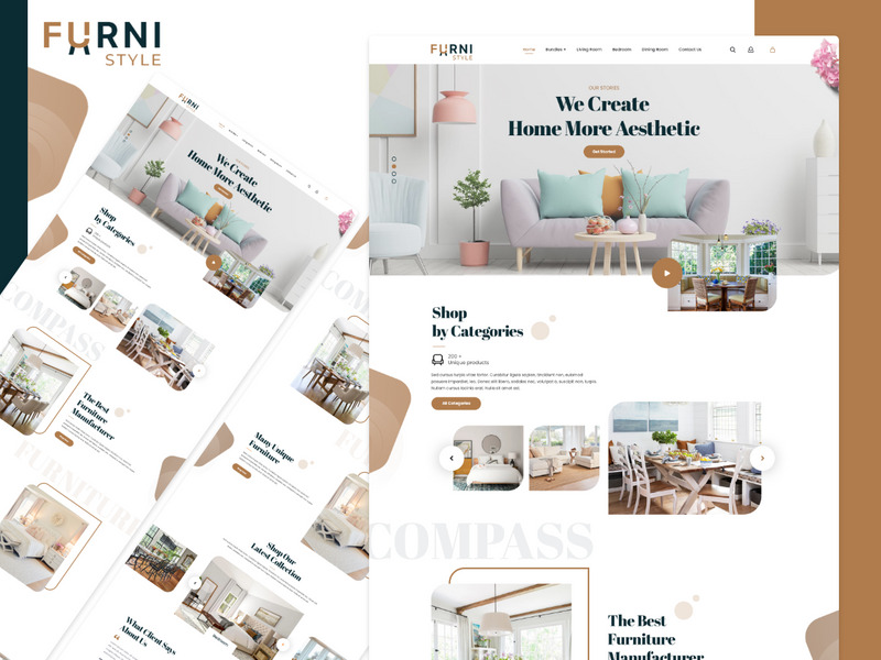 Furni Style Furniture Template - UI Photoshop