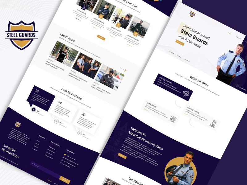 Steel Guard UI Template - Adobe XD #322676 - TemplateMonster