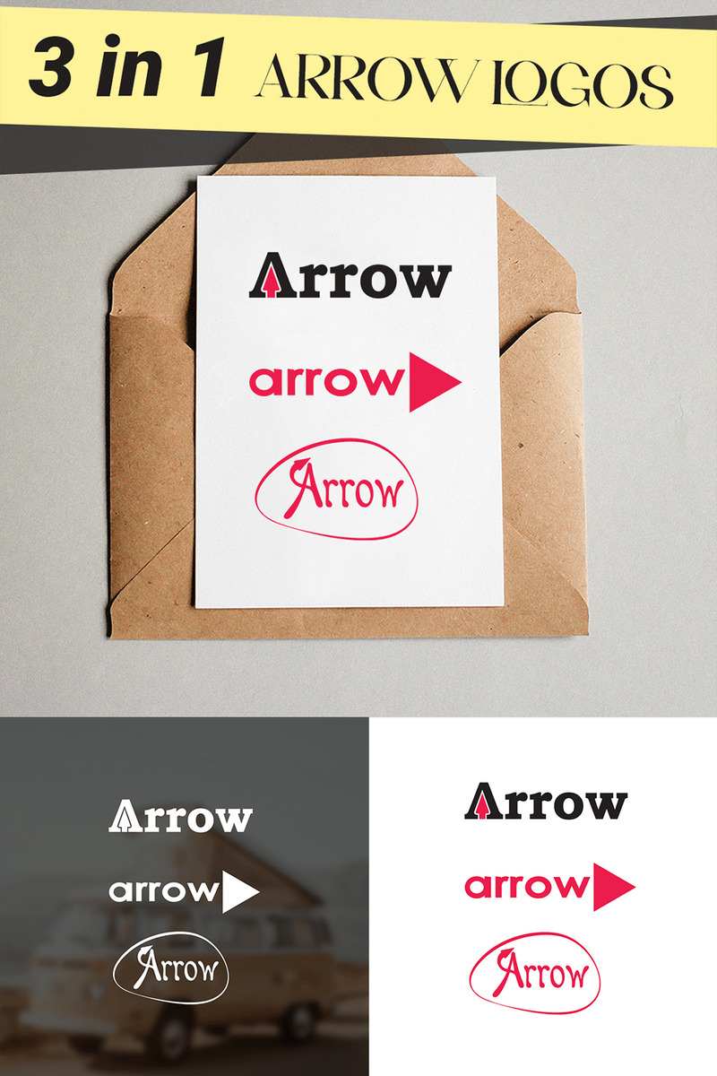 Arrow 3 Different Logo Design Bundle 3 In 1 Logo Sets