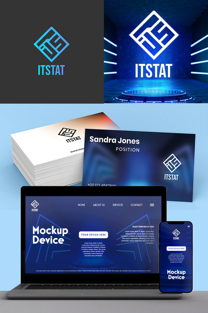 IT Stat Logo Design – IT Company Logo Template