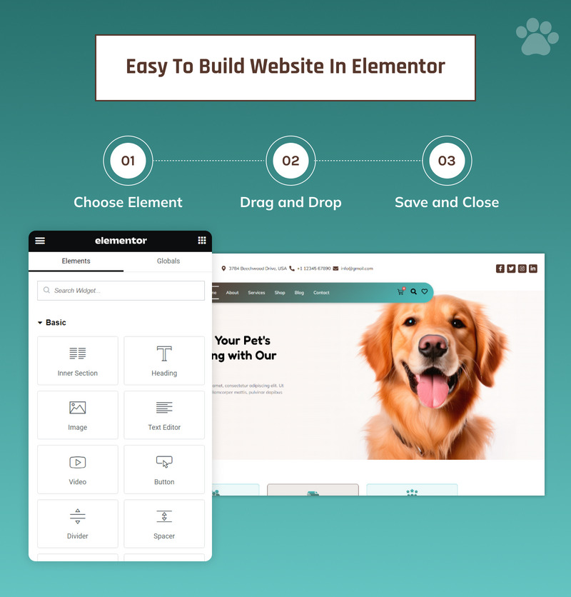 Simplete Pet Care WordPress Elementor Template Kit