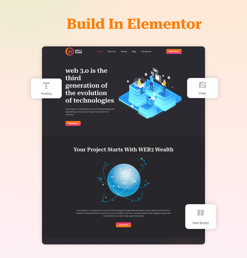 Web3 Wealth - Web3 Development Website Elementor Kit