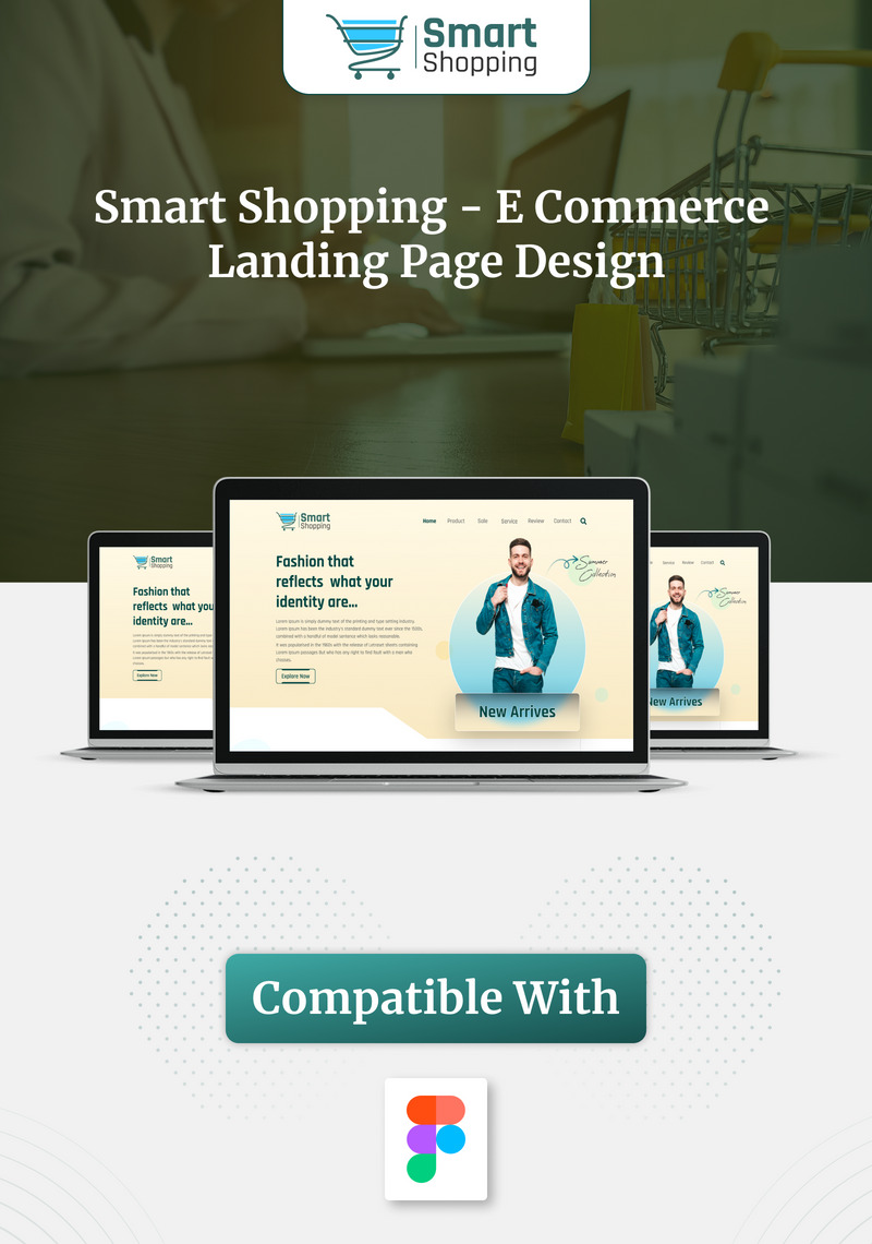 Smart Shopping - E-Commerce Landing Page Figma Kit