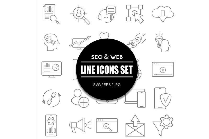 SEO- und Business-Icon-Set-Bundle #320689 - TemplateMonster