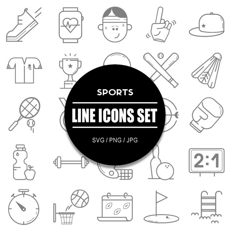 Sports Icon Set Sport Icons Bundle #321514 - TemplateMonster