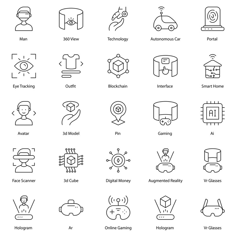 Metaverse Icon Bundle Icons Set #372139 - TemplateMonster