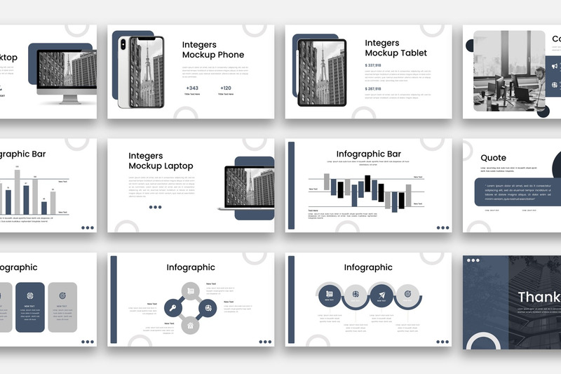 Integers - Business PowerPoint Template - TemplateMonster