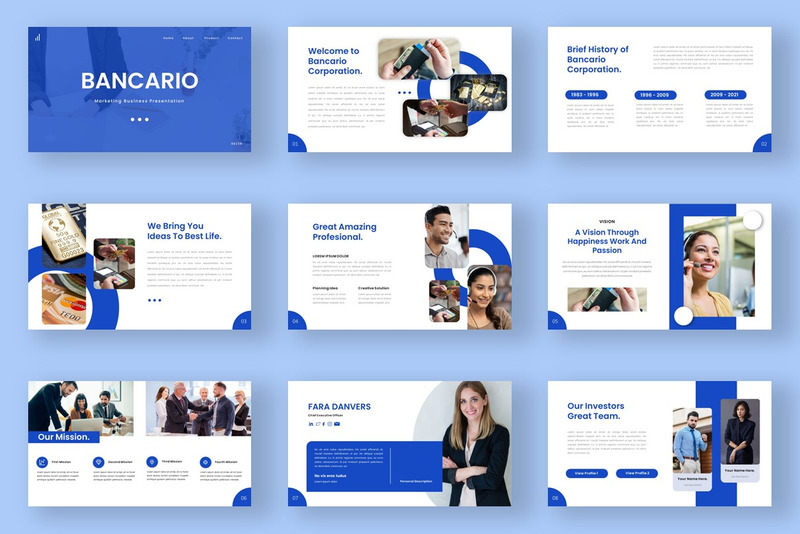 Bancario - PowerPoint Business Presentation Template PPT