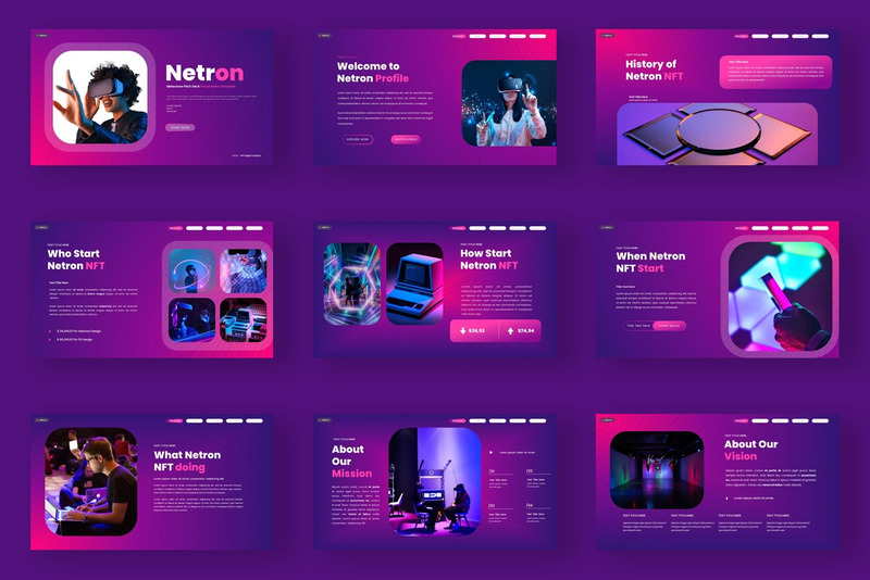 NETRON - PowerPoint Template #335074 - TemplateMonster