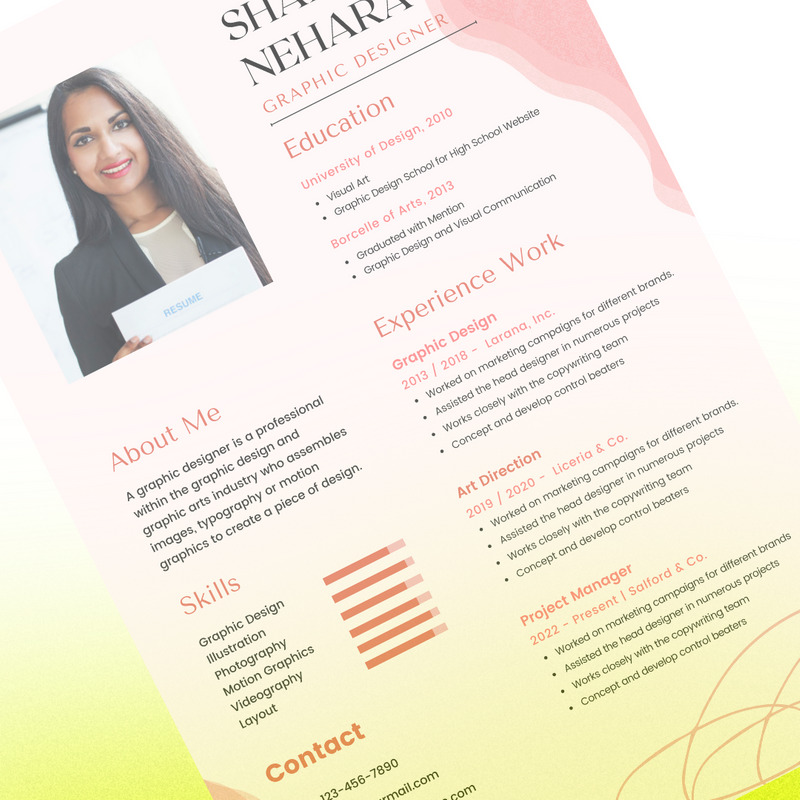 Professional CV resumes For Girls #276400 - TemplateMonster