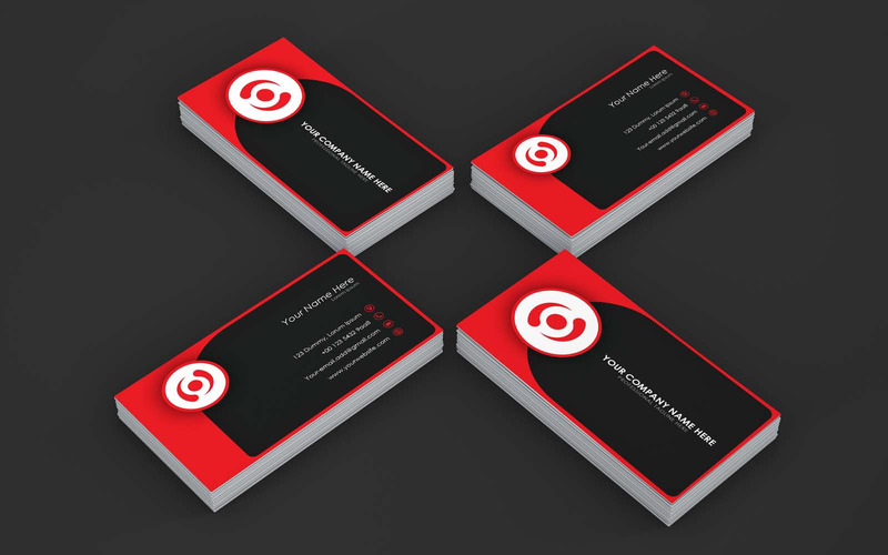 Creative And Modern Red Business Card Design - Corporate Identity