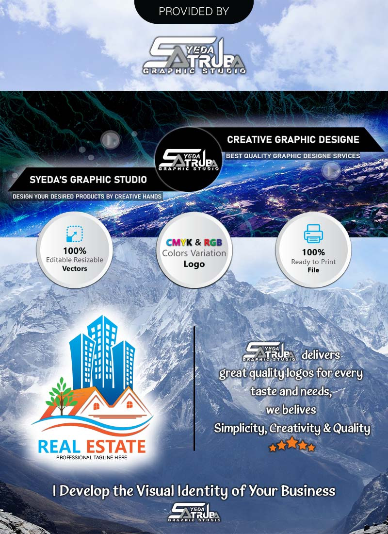 Real State Construction Logo Design - Brand Identity