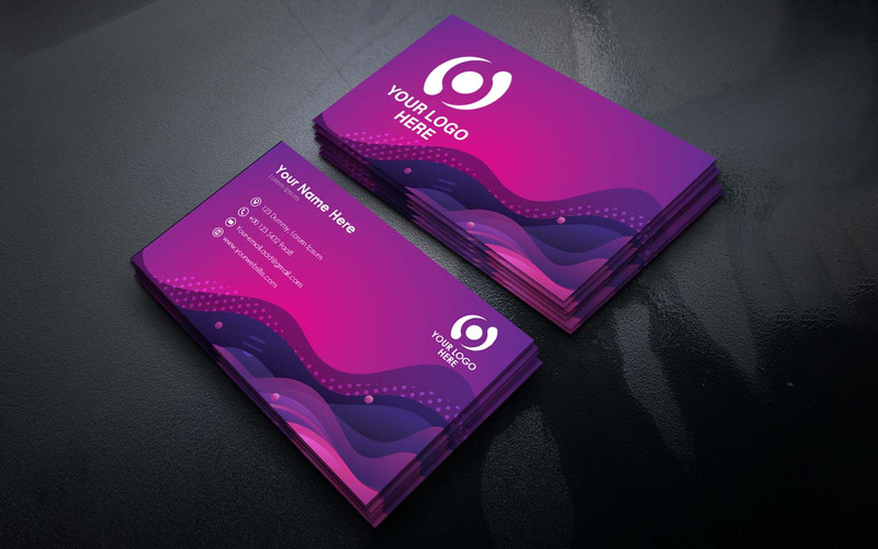 Creative Gradient Liquid Abstract Letterhead and Business Card Design ...
