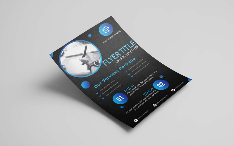 Professional and Modern Black Flyer Design - Corporate Identity