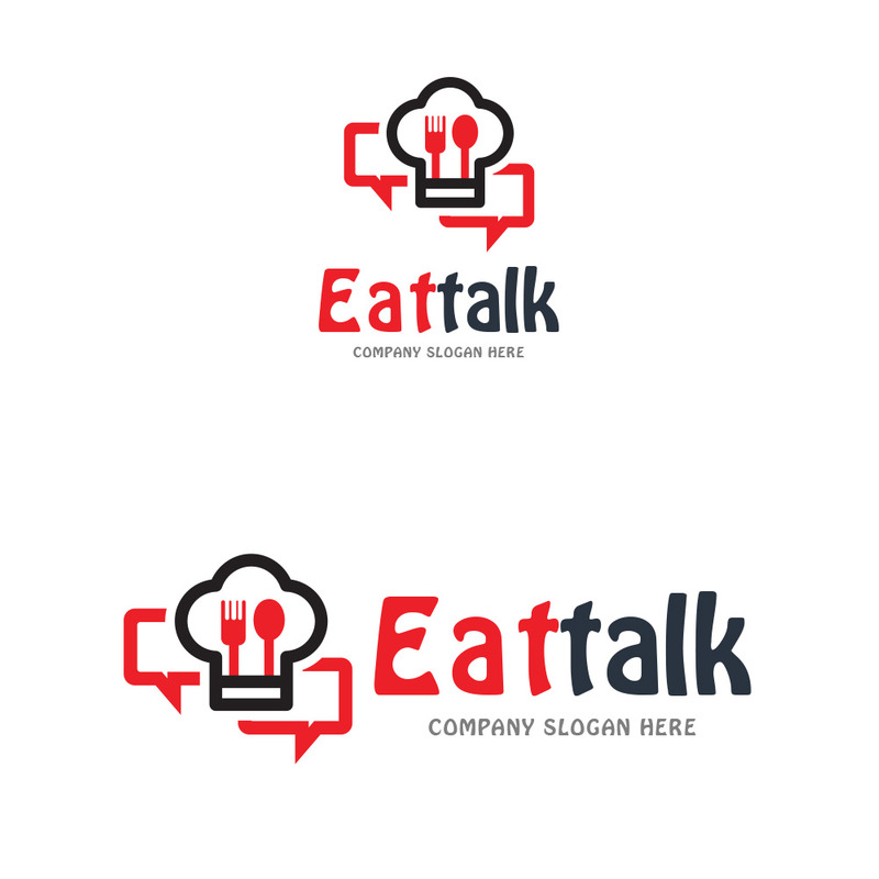 Restaurant Eat Talk Logo Template #279281 - TemplateMonster