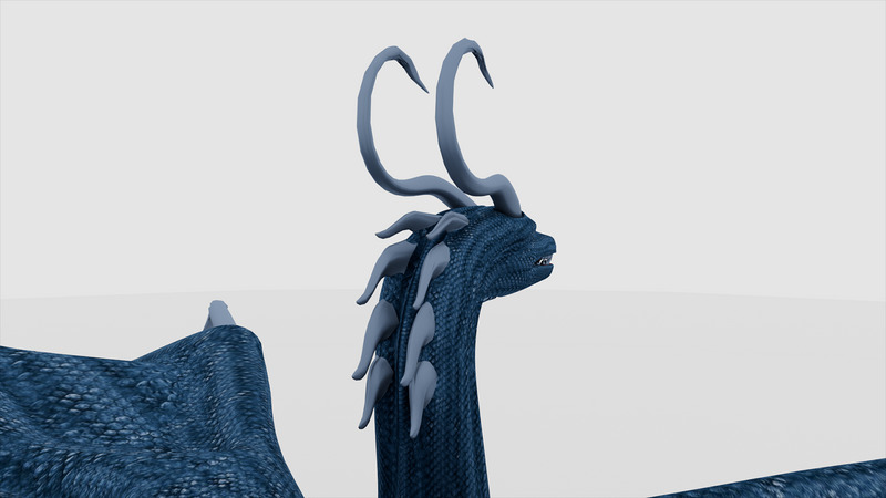 Blue Dragon 3D Model High poly Model - TemplateMonster