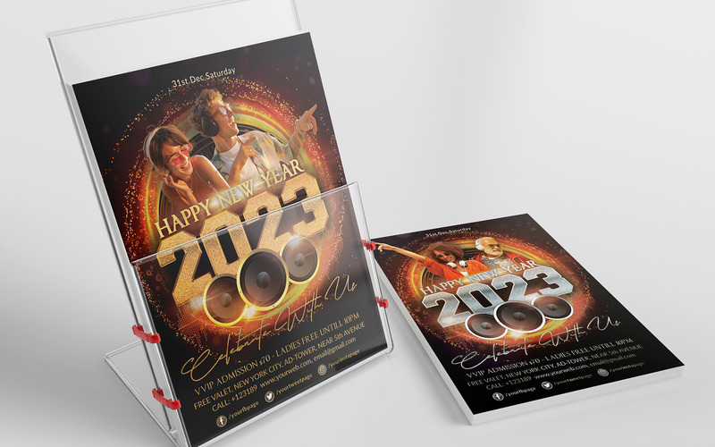 Unique NYE 2023 Flyer Bundle Template For Happy New Year Design Template