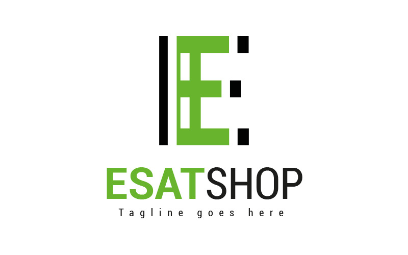 Creative e-commerce letter E logo design - TemplateMonster
