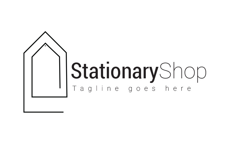 Stationary line art logo design #327391 - TemplateMonster