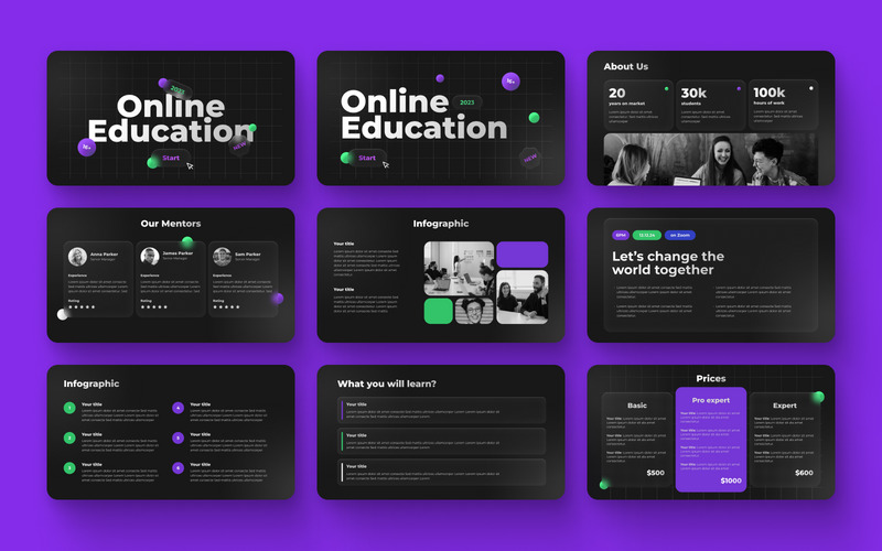 Online Education - PowerPoint Presentation Template