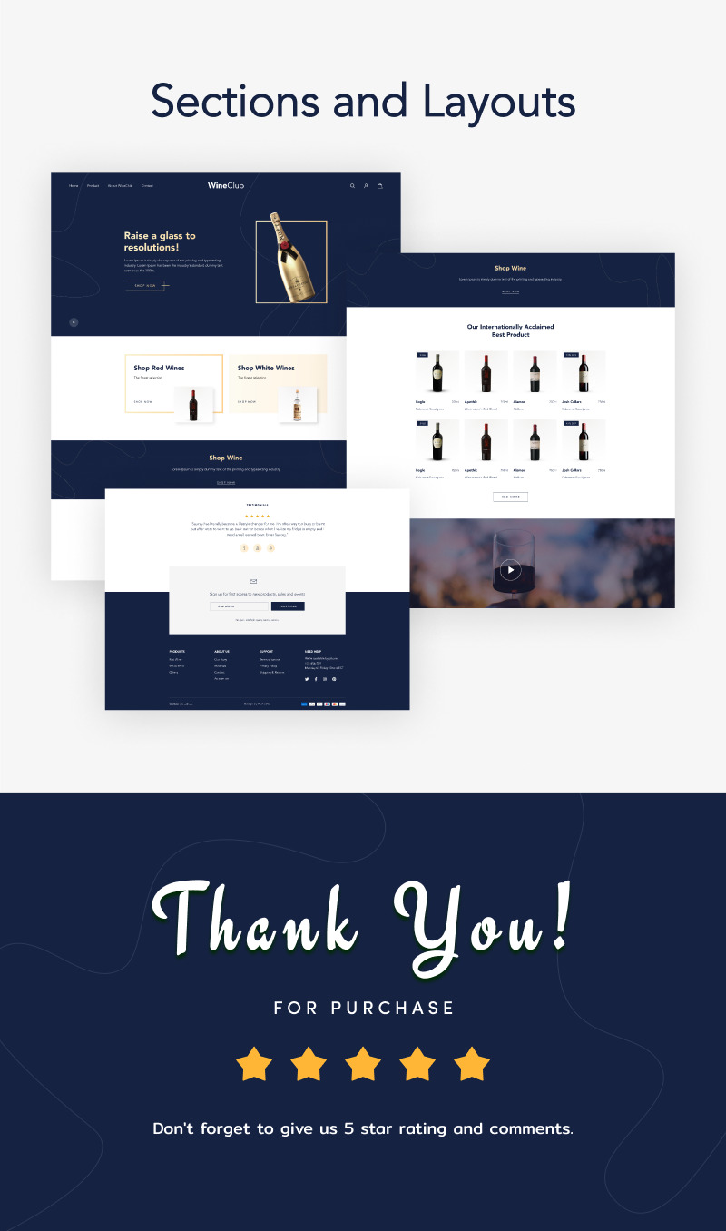 WineClub - Wine Store eCommerce Figma Template