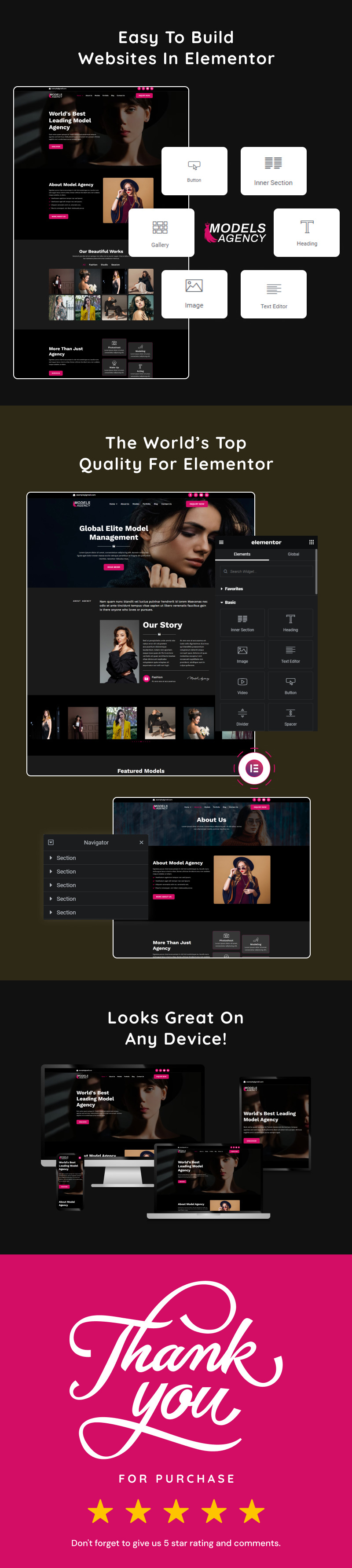 Models Agency - Modelling Agency Elementor Template Kit