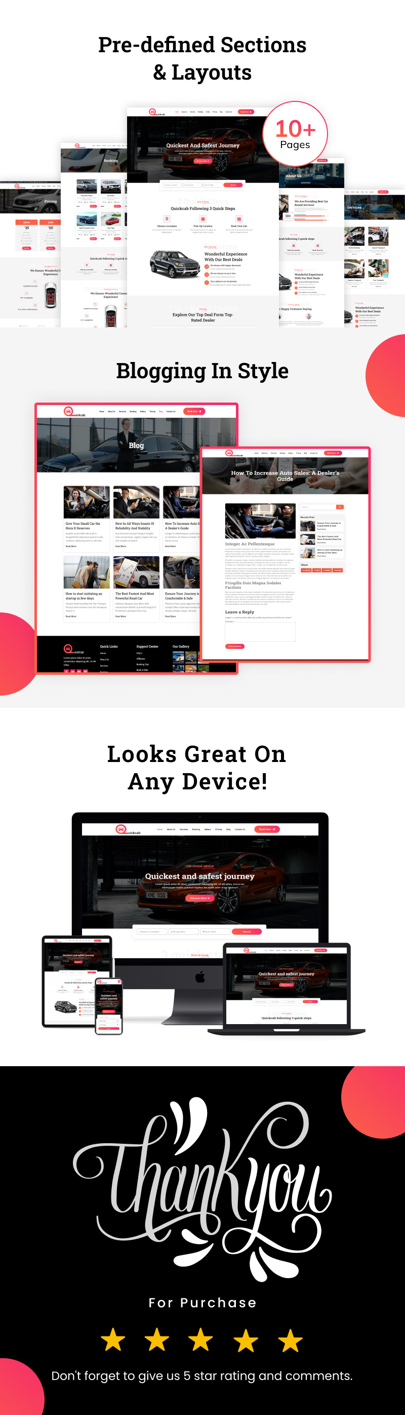 Quick Cab - Online Taxi Booking Elementor Template Kit