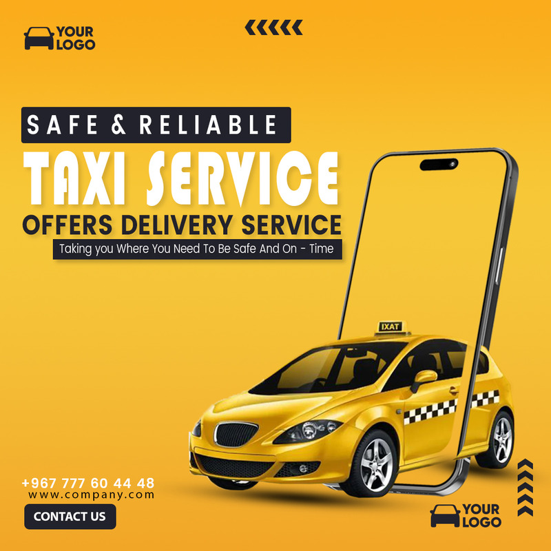 Sample Taxi Rental Flyer Template #422954 - TemplateMonster