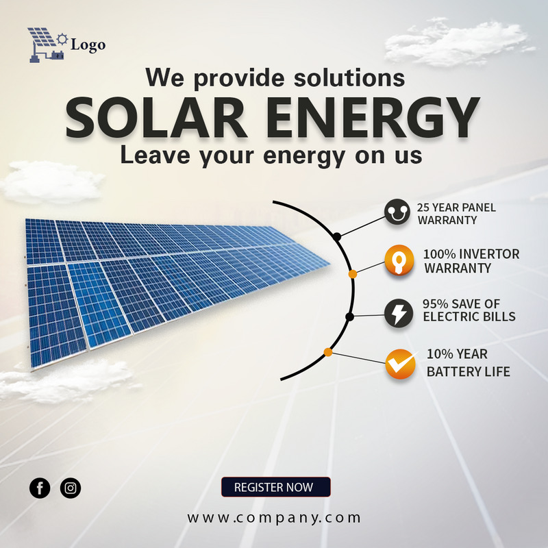 Renewable Solar Energy Flyer - Social Media - TemplateMonster