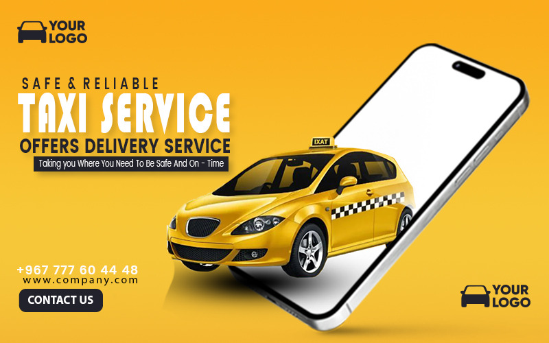 Taxi Rental Flyer Template #422955 - TemplateMonster