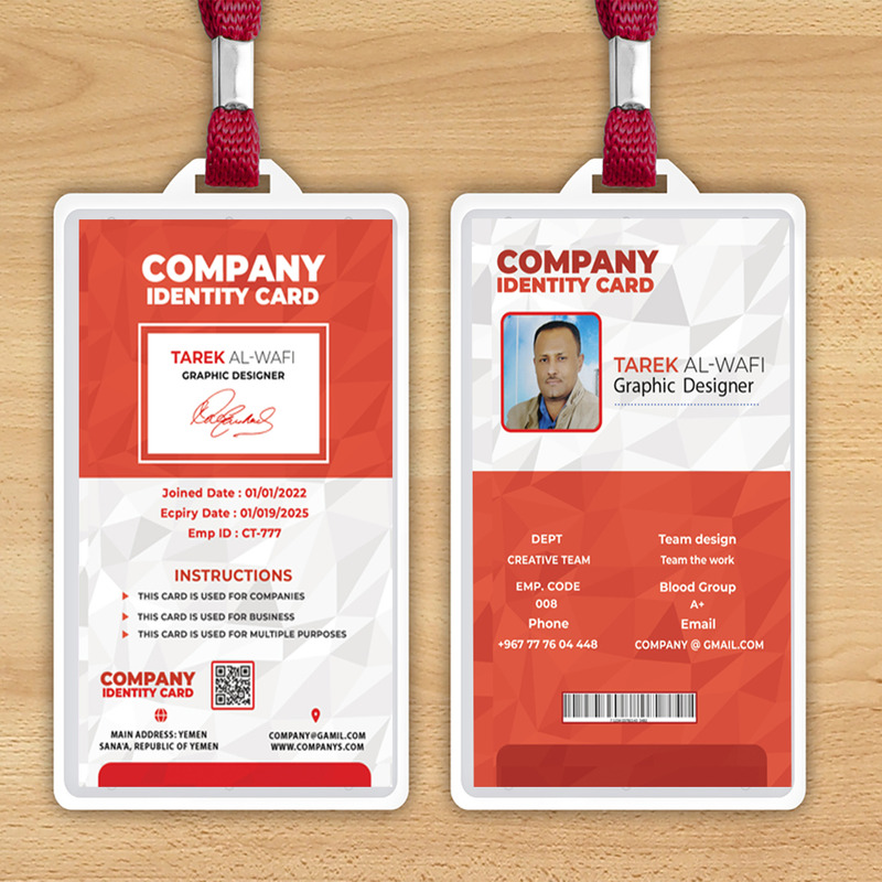 Red Corporate Identity Card Design #310227 - TemplateMonster