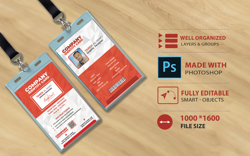 Red Corporate Identity Card Design #310227 - TemplateMonster