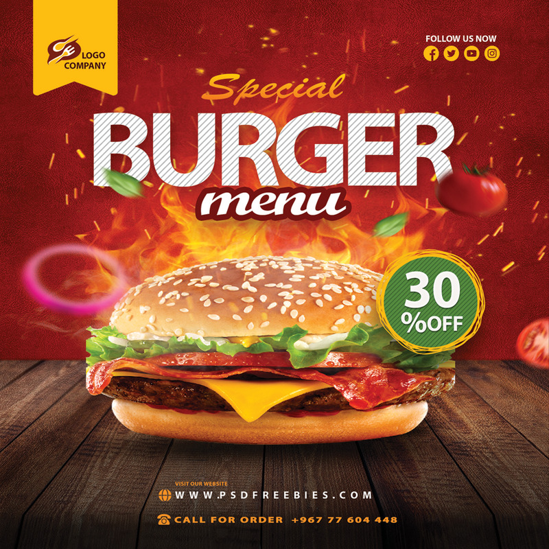 Fast Food Restaurant Menu Flyer #304598 - TemplateMonster