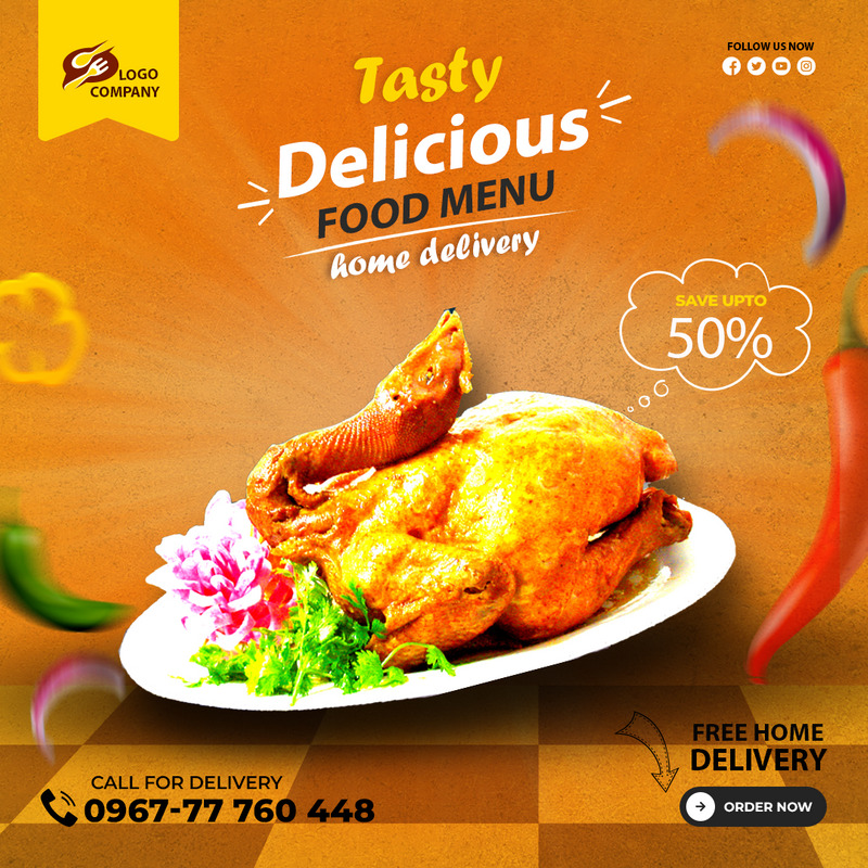 Fresh Chicken Meat Restaurant Menu Template - TemplateMonster