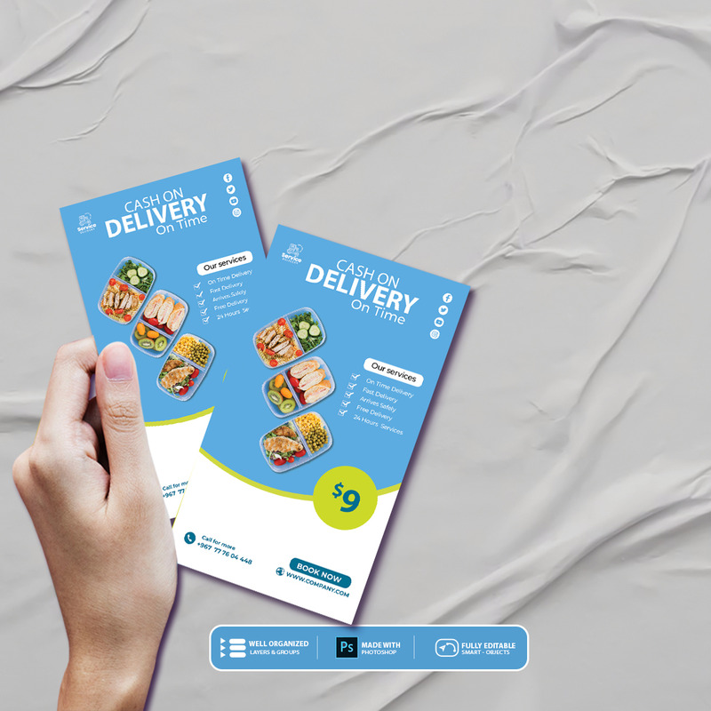 Delivery Service Company Identity Design Template - Another Flyer DL