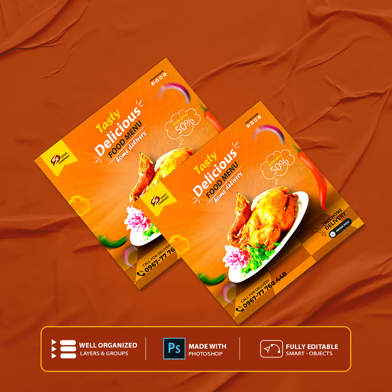 Fresh Chicken Meat Restaurant Menu Template - TemplateMonster