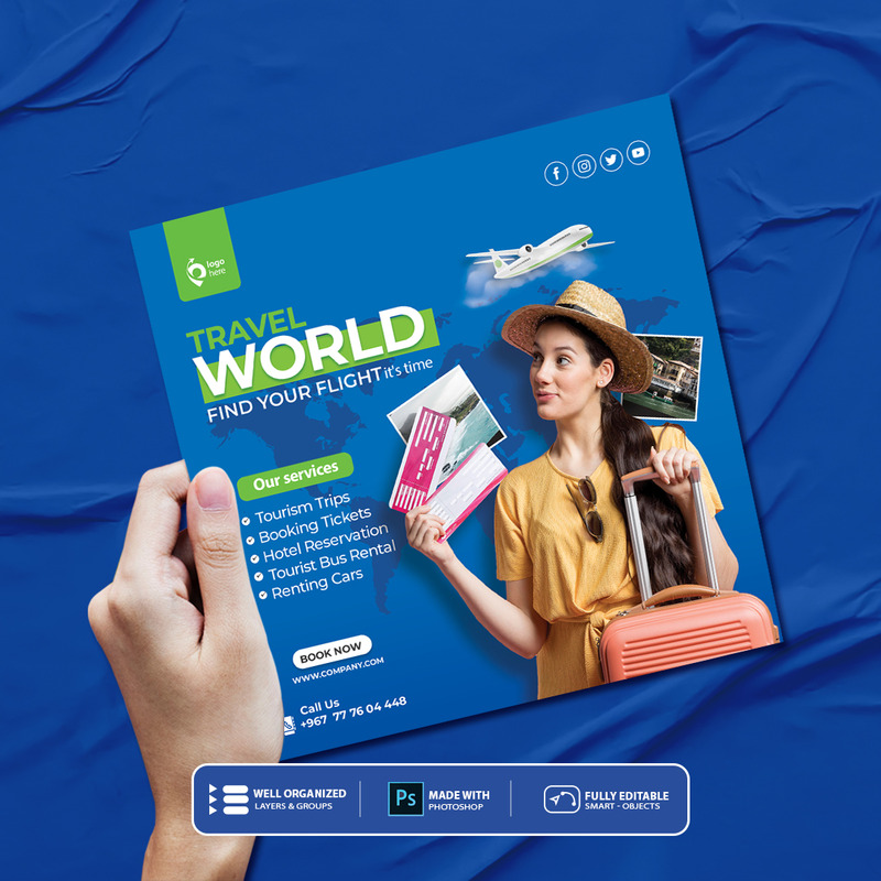 Tourist Travel Agency Flyer Template - TemplateMonster