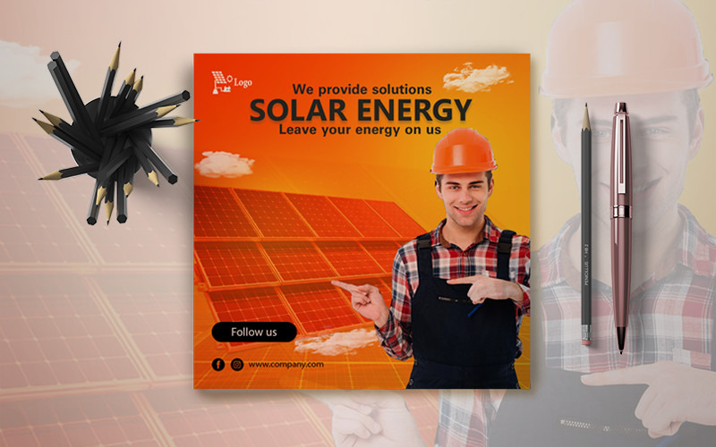 Renewable Solar Energy Flyer Template - TemplateMonster
