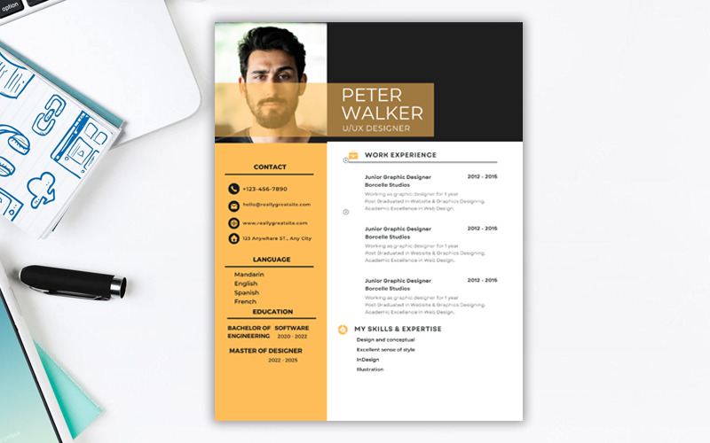 Printable Resume Template PDF Software Developer