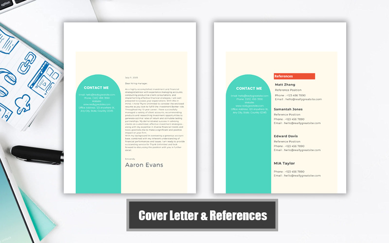 Printable Resume Template PDF Light Green-Tan