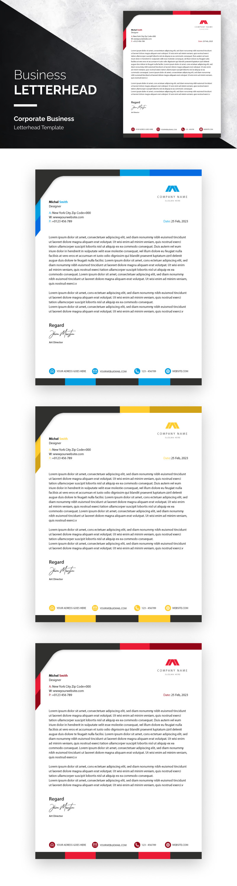 Michael Smith - Corporate Business Letterhead Template