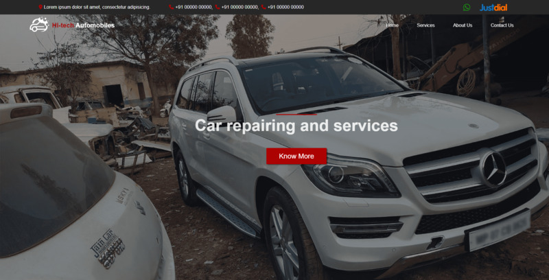 Free Garage Website with Multiple Pages - TemplateMonster