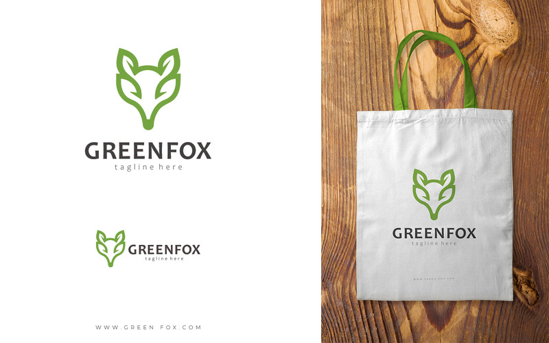 Green Fox Logo Template-Logo For Nature - TemplateMonster